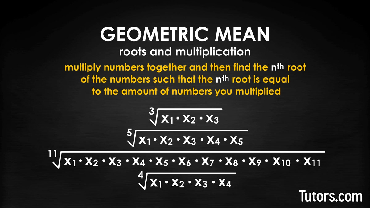 Geometric Mean Video How To Find Formula Definition