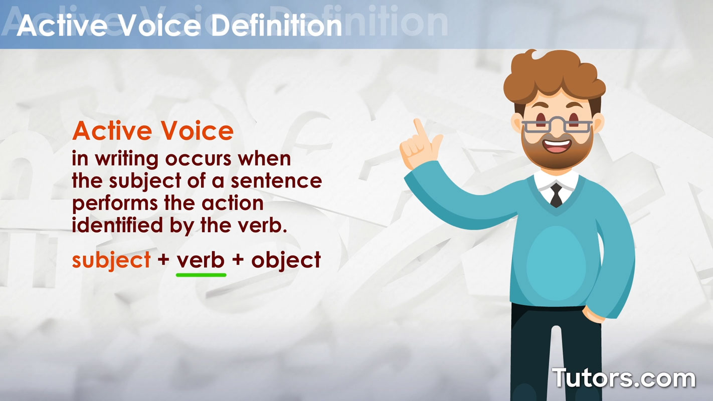 Active Voice Definition Use And Examples