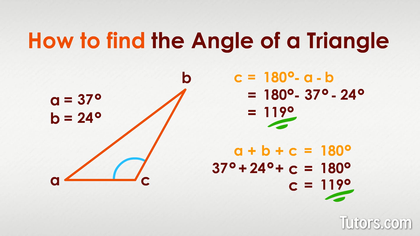 How To Find The Missing Angle Of A Triangle Video Examples 