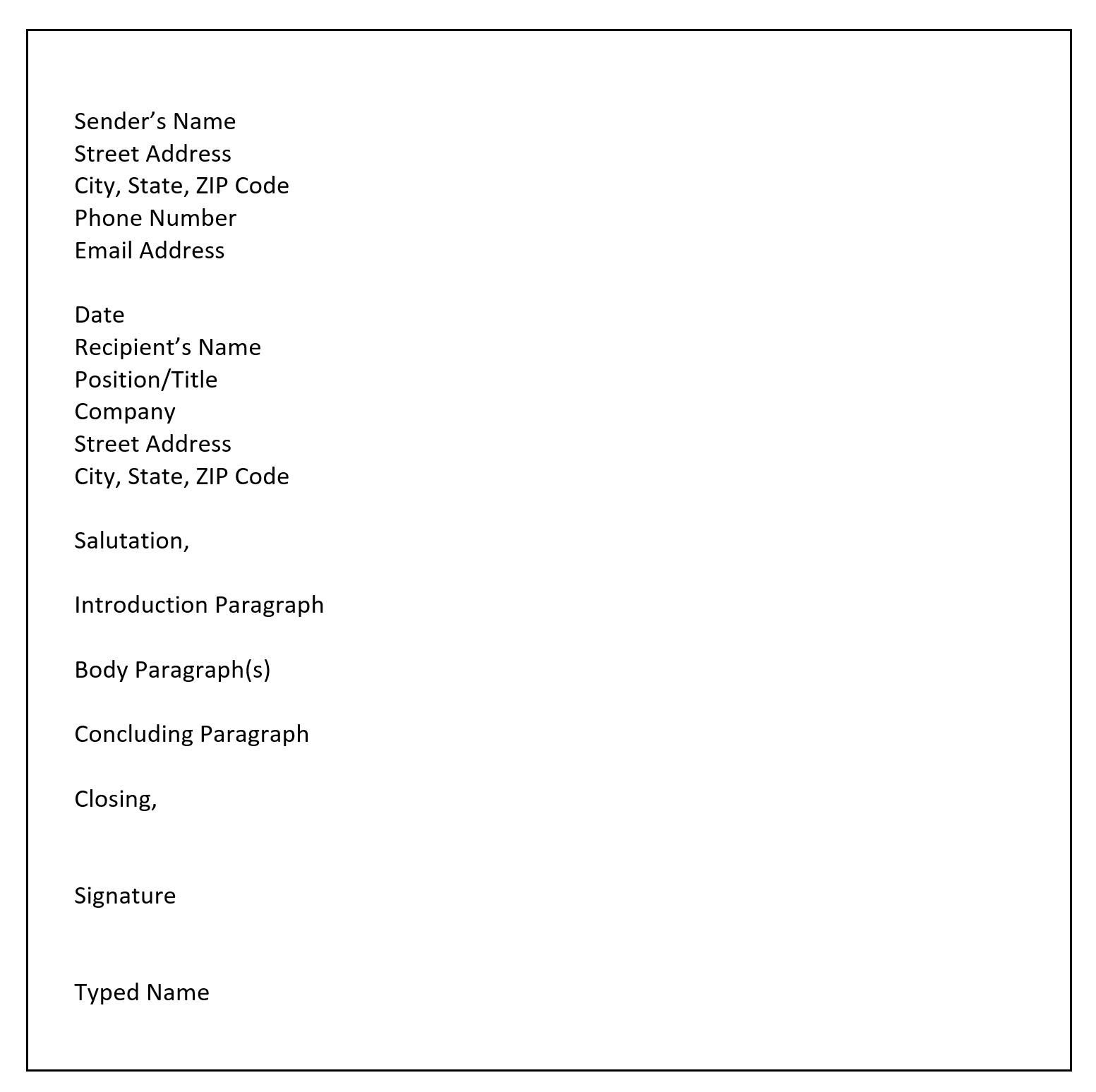 Types Of Formal Letters And Their Exles In English Age Teaching
